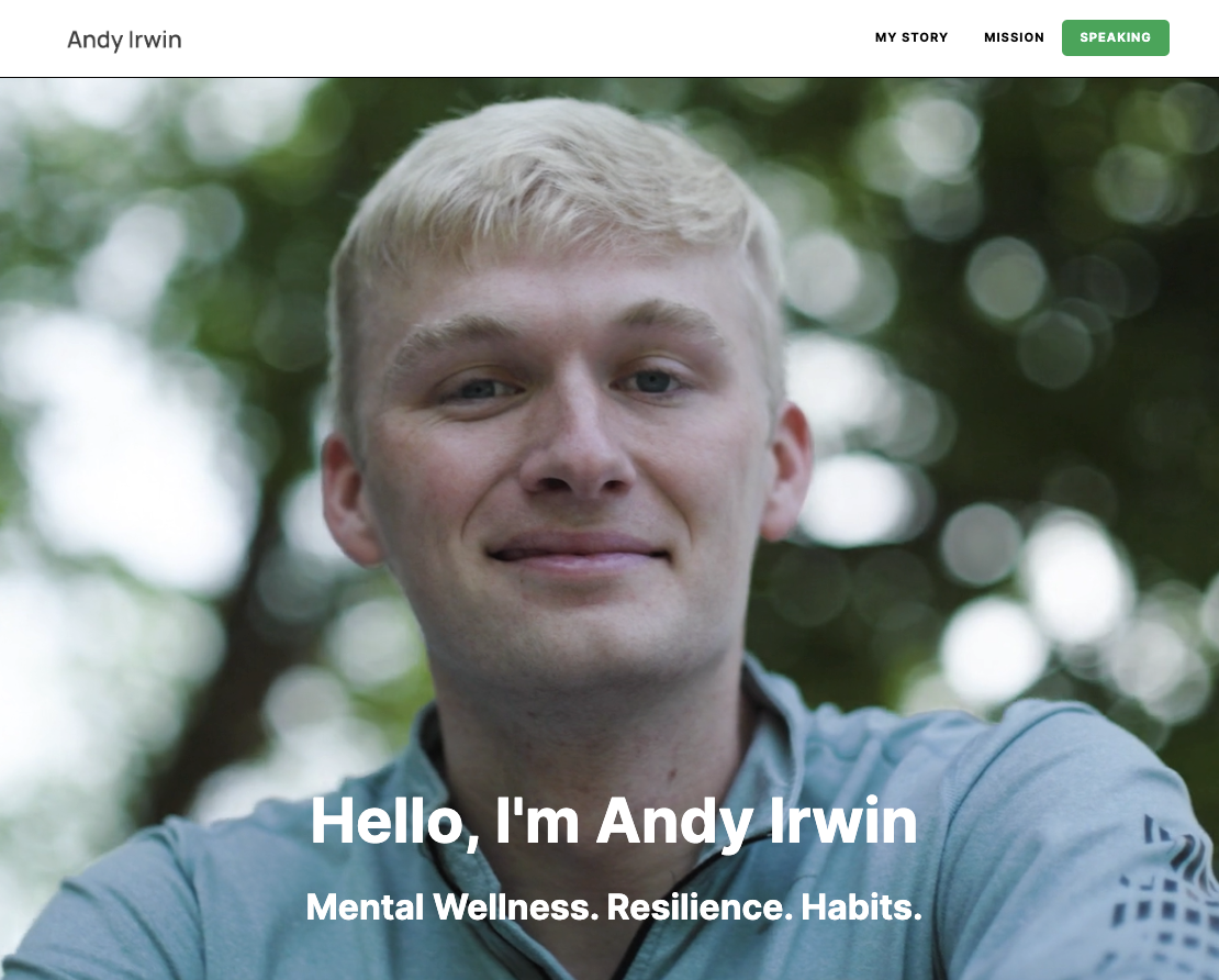 Official Website for Andy Irwin - Speaking on Mental Wellness